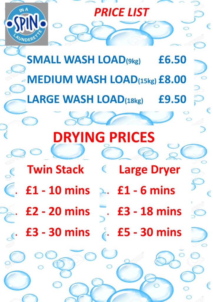 Prices – IN A SPIN